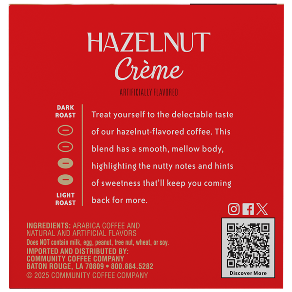 Hazelnut Creme K-Cup® Pods 12 count | Community Coffee