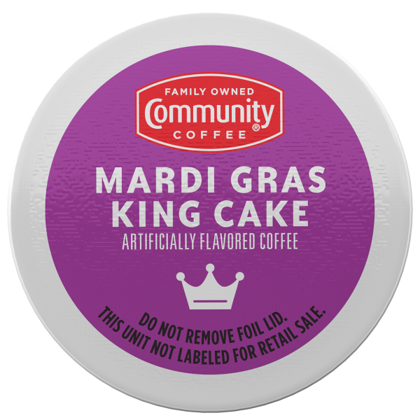 Mardi Gras King Cake Coffee Pods - 72 Count | Community Coffee