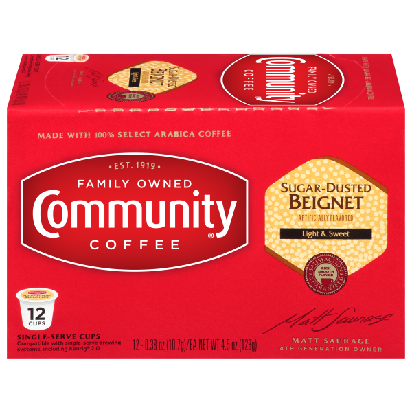 Sugar-Dusted Beignet Coffee Pods - 12 Count | Community Coffee