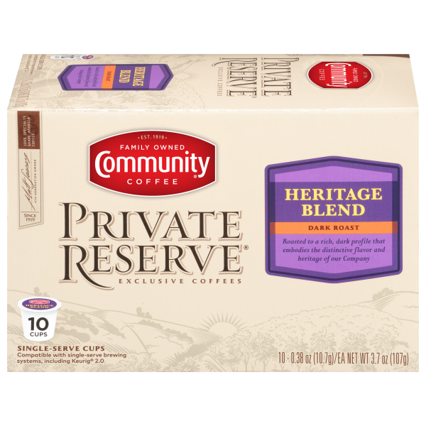 Heritage Blend Coffee Pods - 10 count | Community Coffee