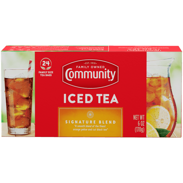 Signature Blend Iced Tea Bags, Family Sized - 24 count | Community Coffee