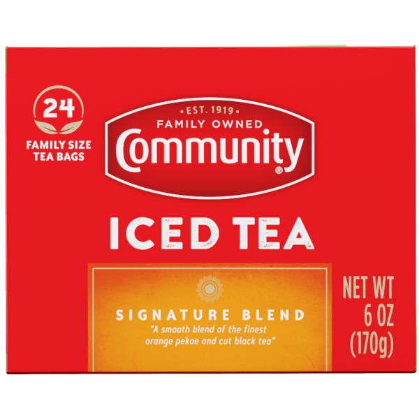 Signature Blend Iced Tea Bags, Family Sized - 24 count | Community Coffee