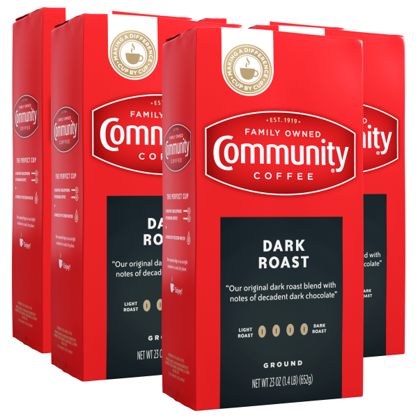 Dark Roast Ground Coffee 23 oz, 5 Pack | Community Coffee