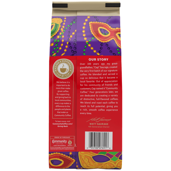 Community Coffee - 32 oz. Ground Mardi Gras King Cake