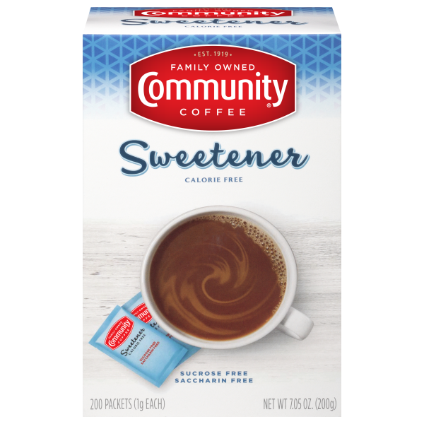 Low Calorie Blue Sweetener 200 Packets | Community Coffee
