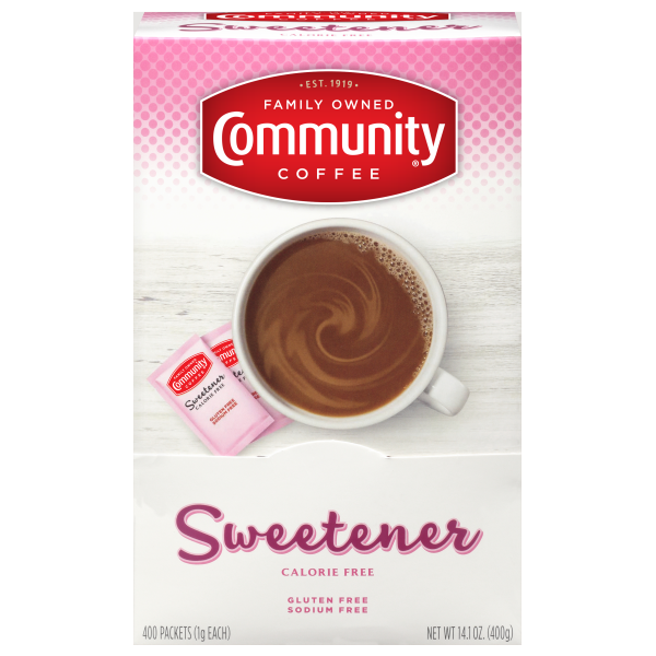 Calorie-Free Pink Sweetener Packets, 400 count | Community Coffee