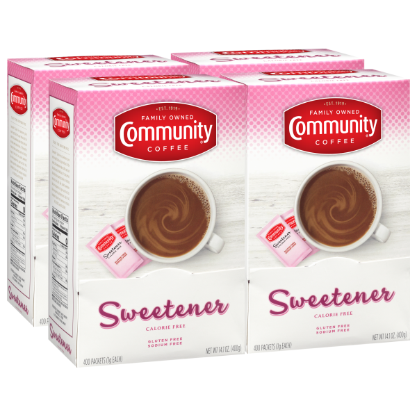 Calorie-Free Pink Sweetener Packets, 400 Count | Community Coffee