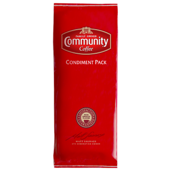 Coffee Condiment Packs - Case of 250 | Community Coffee