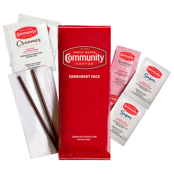 Coffee Condiment Packs - Case of 250 | Community Coffee