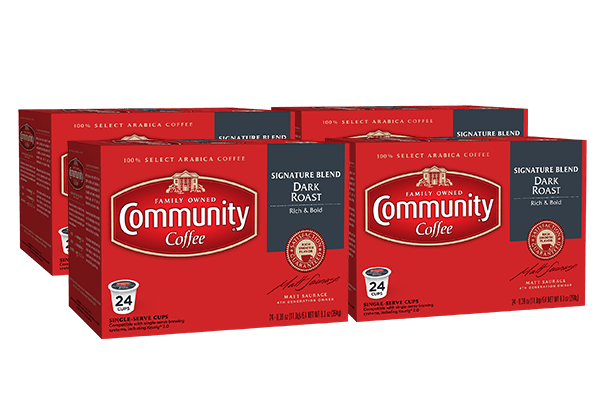 Signature Blend Dark Roast Coffee Pods 96 count Community Coffee
