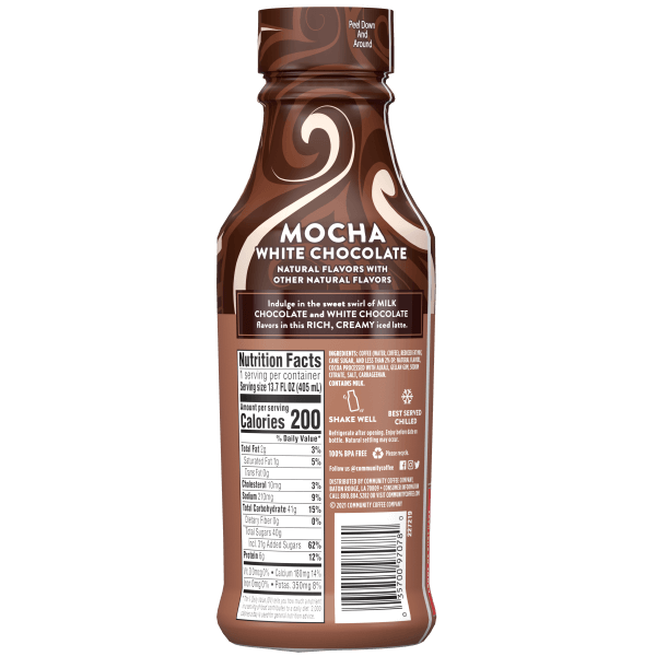 Mocha White Chocolate Iced Latte | Community Coffee