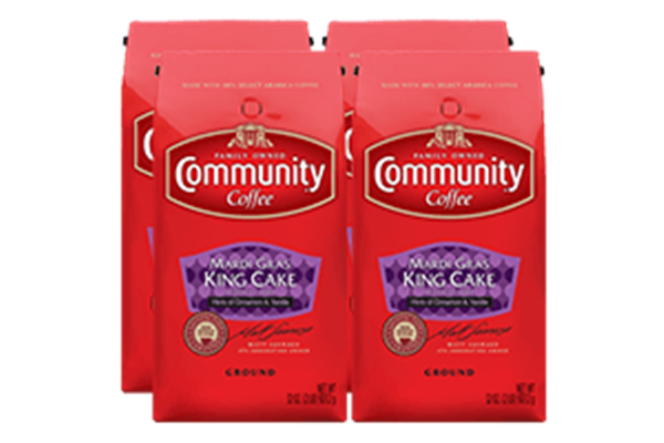 Community Coffee - 32 oz. Ground Mardi Gras King Cake