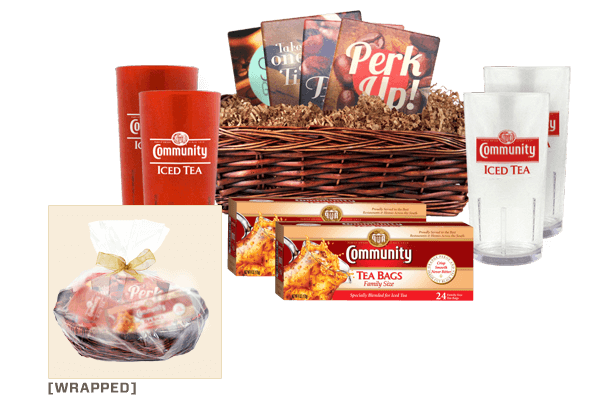 Iced Tea Gift Basket Set | Coffee Coasters | Community Coffee