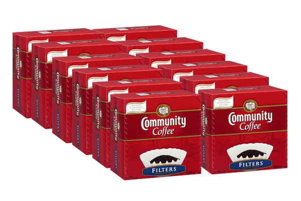 White Coffee Filters - 1,200 Count | Community Coffee